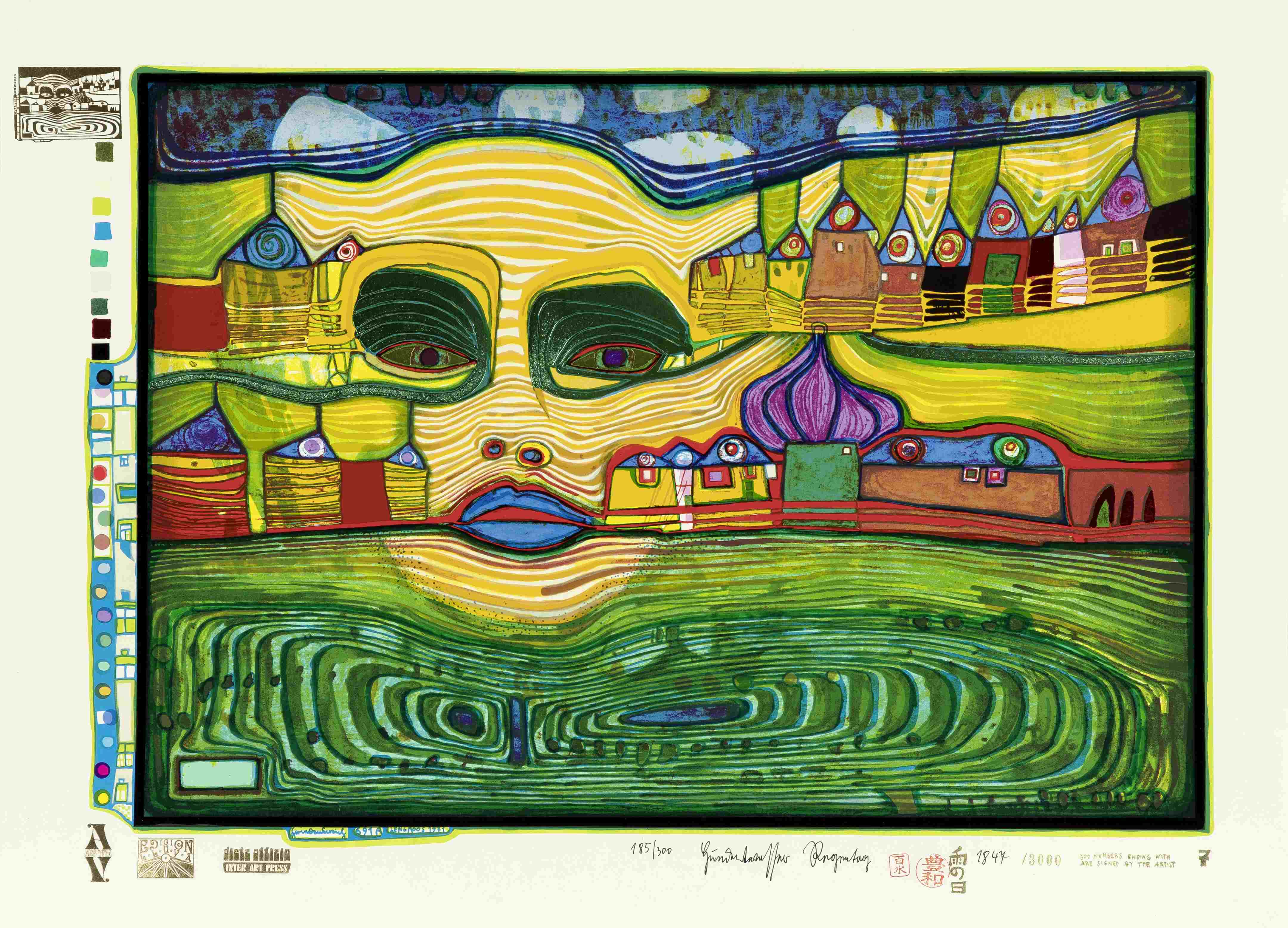Hundertwasser Friedensreich/Irinaland over the Balkans- GALERIE KAIBLINGER